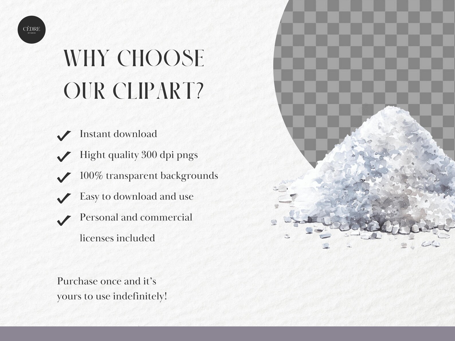 Watercolor Salt Clipart, Sea Salt Crystals, Salt Shaker, Kitchen Spice ...