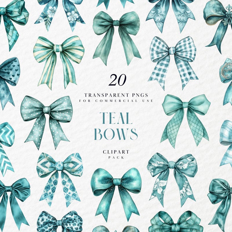 Teal Bow Pictures - Etsy