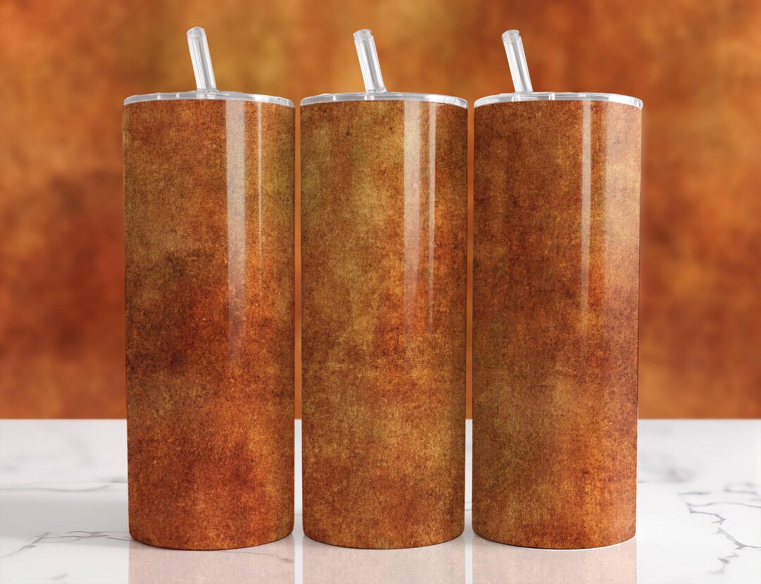 20 Oz Skinny Tumbler Wrap, Textured Orange, Textured Pattern, Straight ...