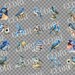 Watercolor Blue Finch Clipart, Flying Blue Finches Clipart, Chirping ...
