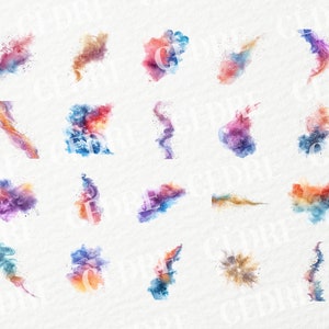 Watercolor Pastel Fairy Dust Clipart, Fairy Dust Overlay, Glitter ...