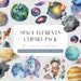 Watercolor Outer Space Clipart Planets Clipart Solar System - Etsy