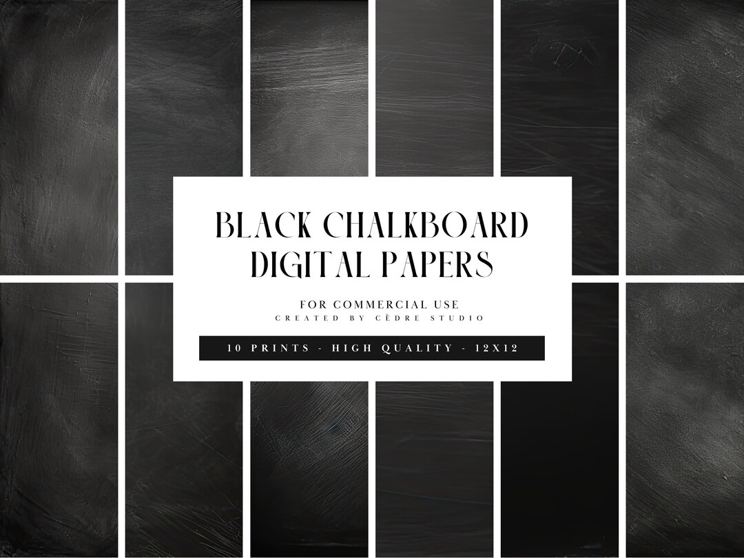 Black Chalkboard Digital Papers, Clean Chalk Board Digital Patterns ...