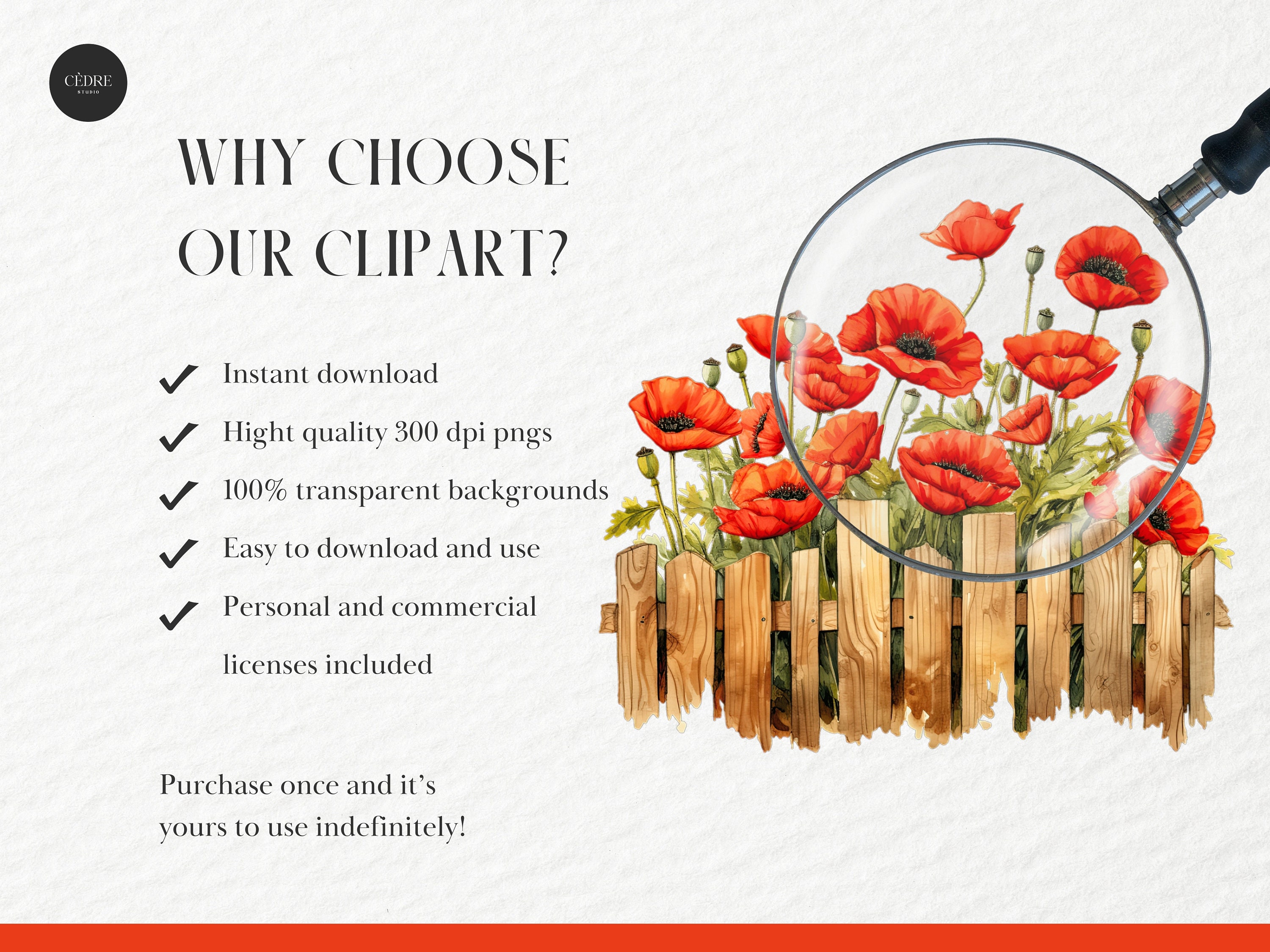 Watercolor Red Poppies Clipart, Red Poppy Flowers Clipart, Poppy ...