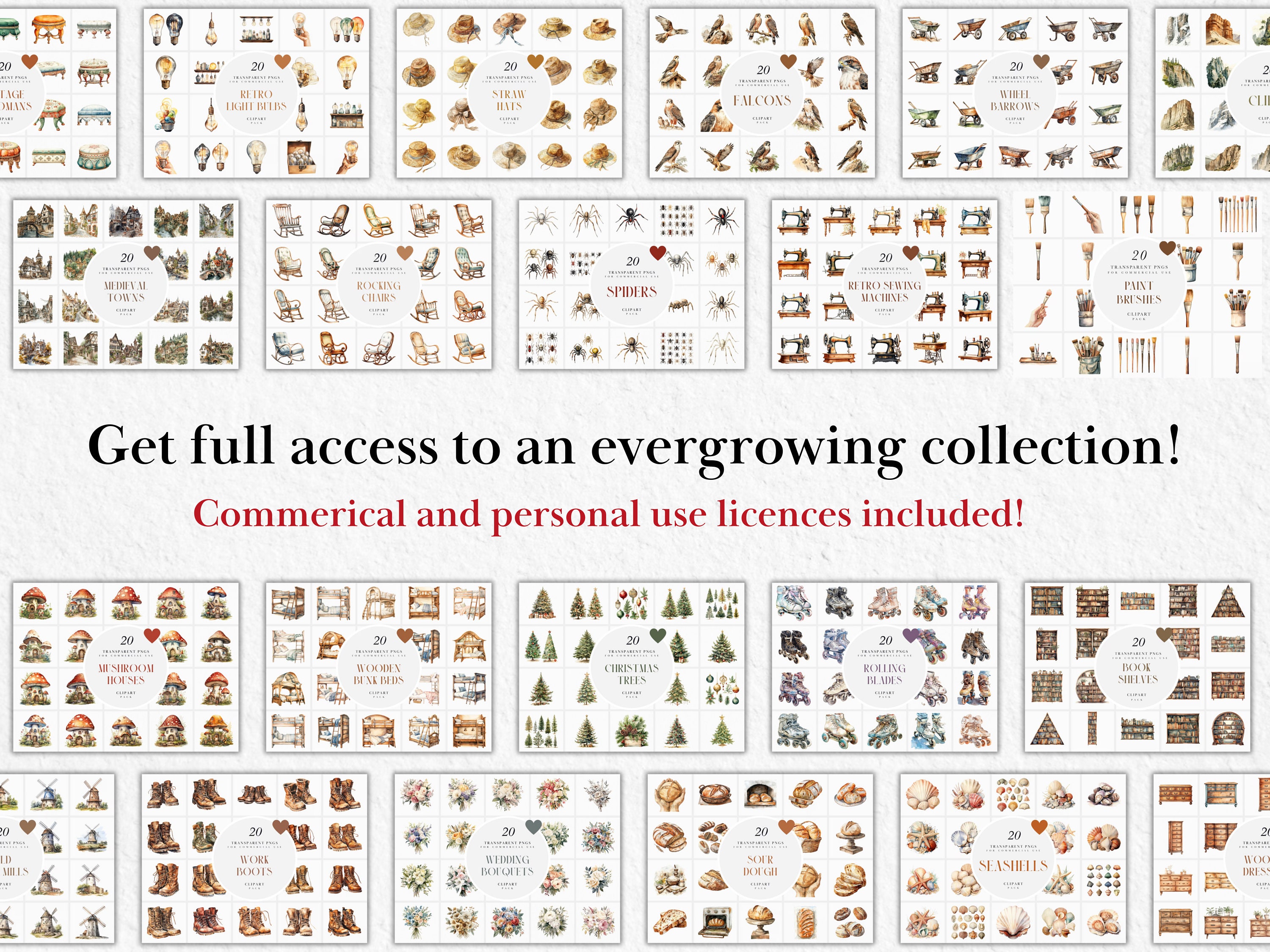 Whole Shop Mega Bundle, Entire Shop Bundle, 10.000 PNG Clipart Pack ...