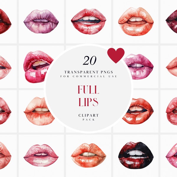 Watercolor Lips - Etsy