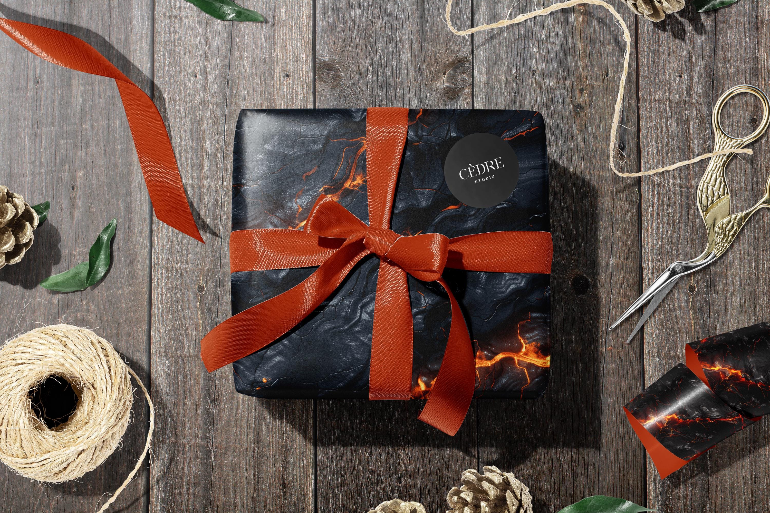 Molten Lava Digital Papers, Black Red Magma Digital Background, Digital ...