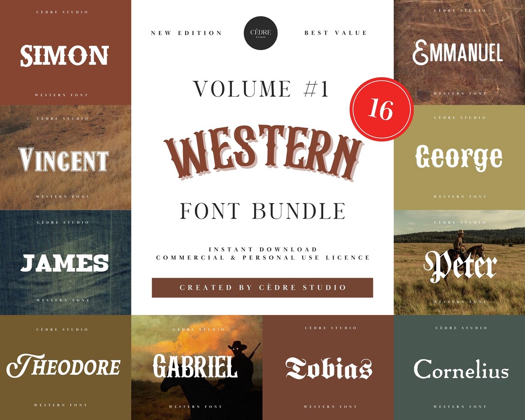 Western Font Bundle Old Western Fonts OTF Wild Wild West - Etsy UK