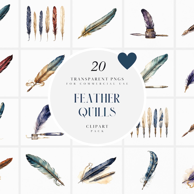 Feather Quill and Inkwell - Etsy