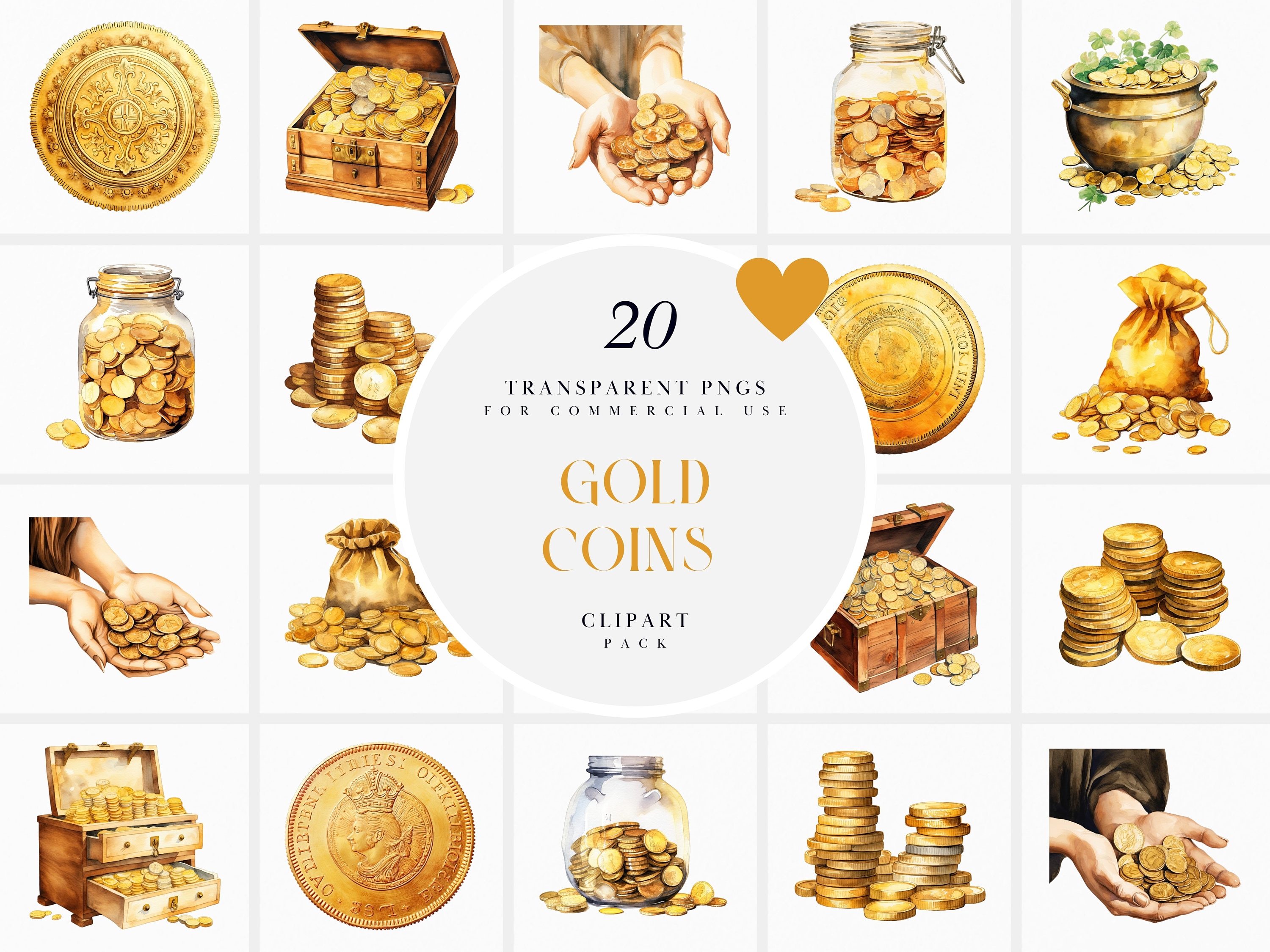 Gold Coins Clipart Png