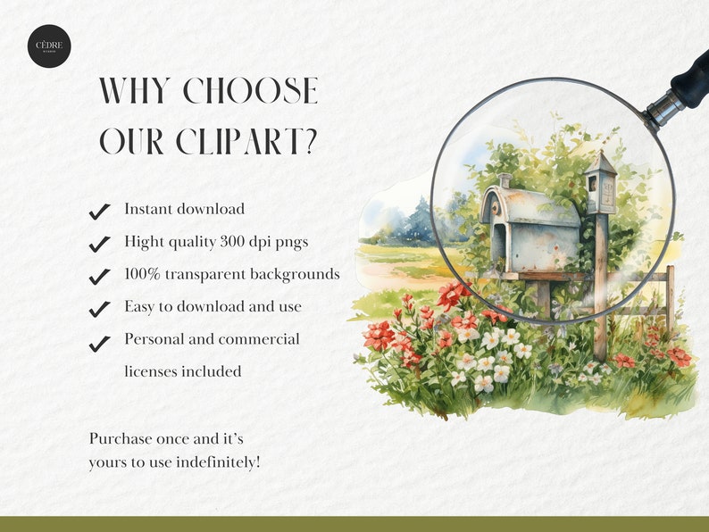 Watercolor Rural Mail Box Clipart, Countryside Mail Boxes Clipart ...