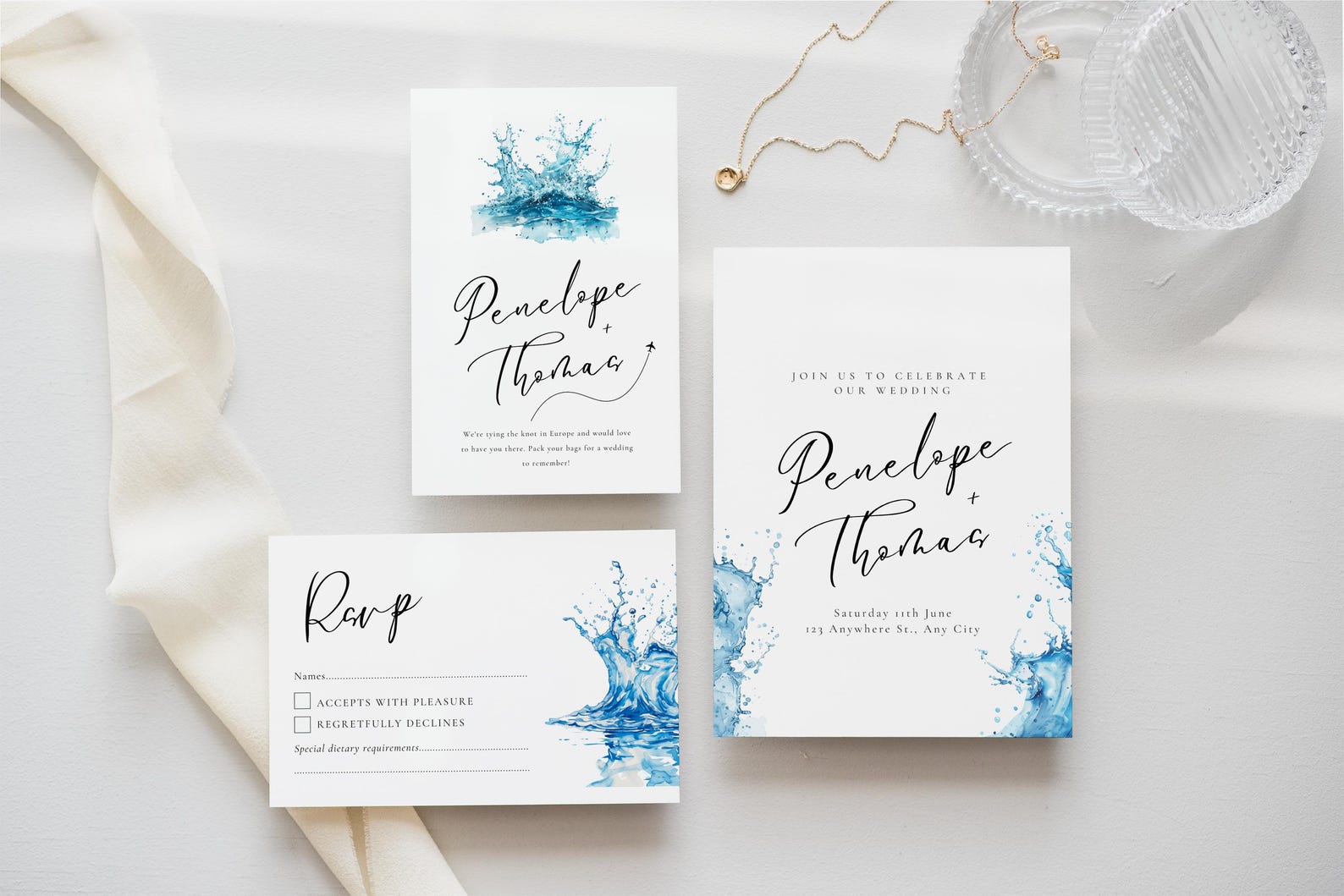 Watercolor Splashing Water Clipart, Water Puddle Splash, Clear Blue ...