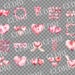 Watercolor Pink Hearts Clipart, Pink Heart Clipart, Heart Shape Clipart ...