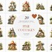 Watercolor Pixie Cottage Clipart, Pixie Cabin Clipart, Whimsical Pixie Cabins, Cute Fantasy ...
