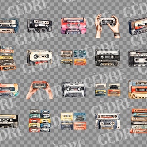 Watercolor Cassette Tapes Clipart, VHS Tapes Clipart, Audio Tape Video ...