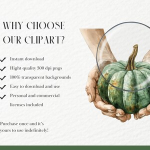 Watercolor Green Pumpkin Clipart, Green Pumpkins Clipart, Invite Card ...