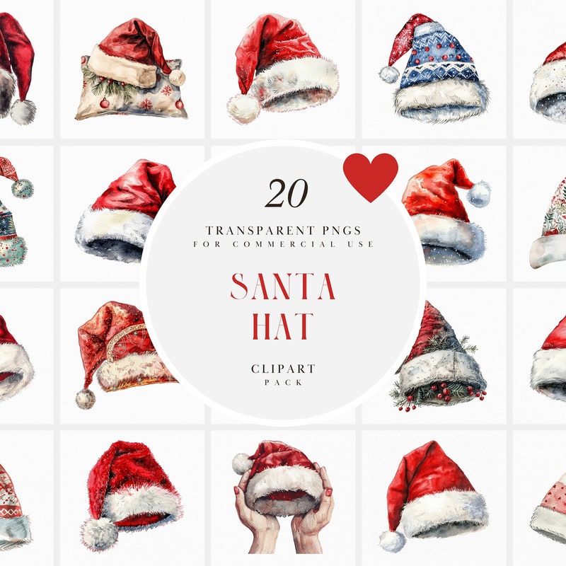 Transparent Santa Hat - Etsy