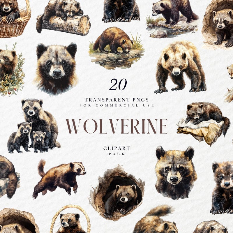 Wolverine Animal - Etsy