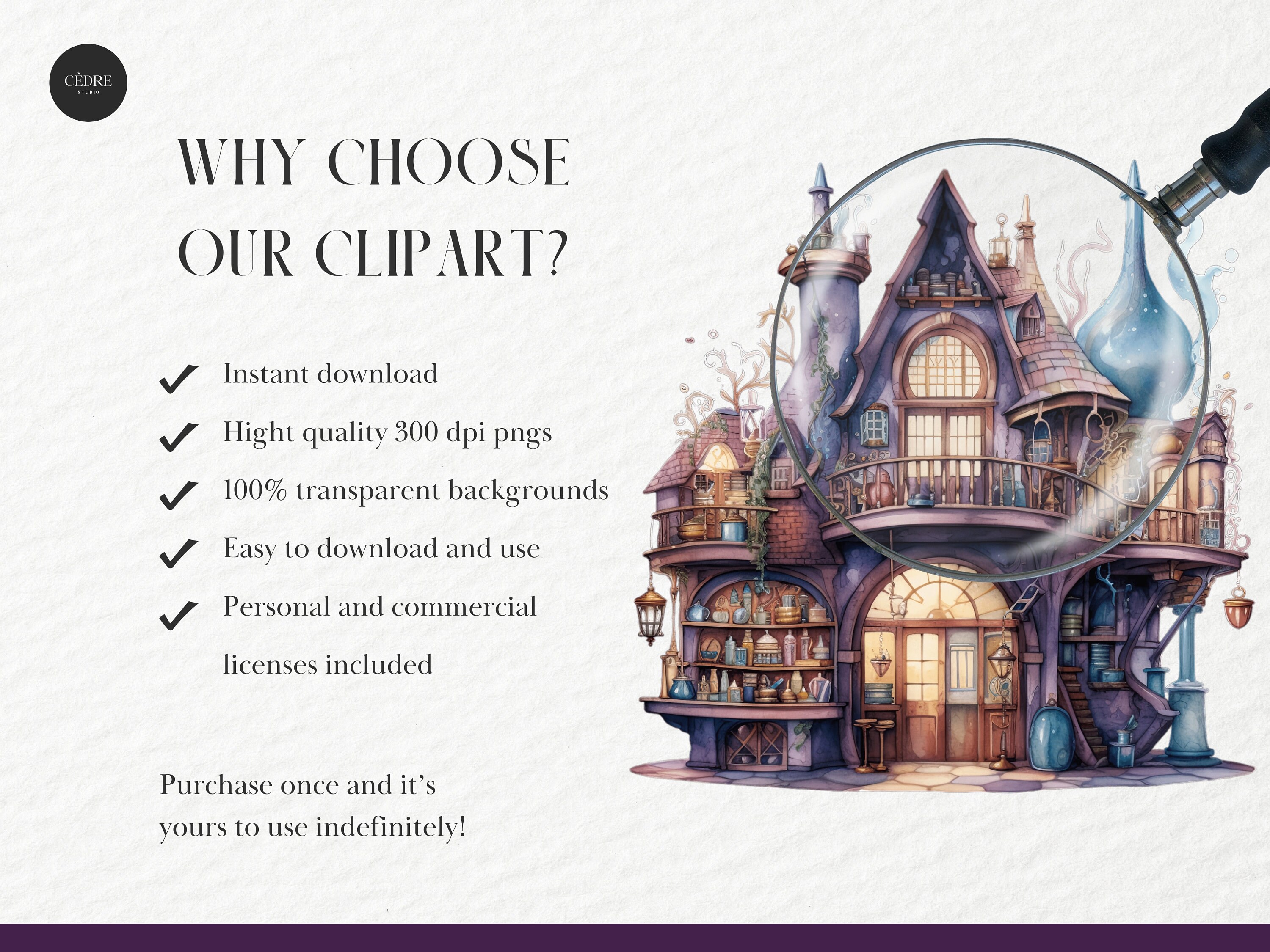 Watercolor Potion Shop Clipart, Magical Potion Store Clipart, Fantasy ...