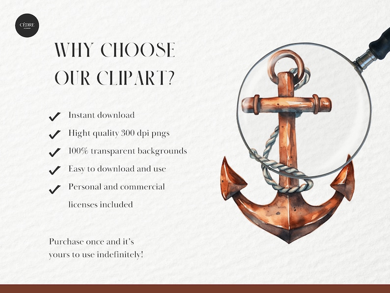 Watercolor Nautical Rustic Anchor Clipart, Maritime Rustic Anchors ...