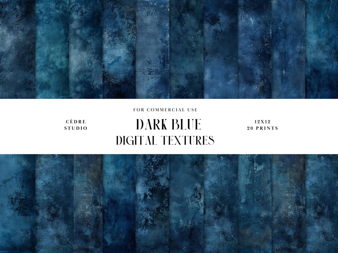 Dark Blue Digital Textures, Watercolor Paper Digital Papers, Digital ...