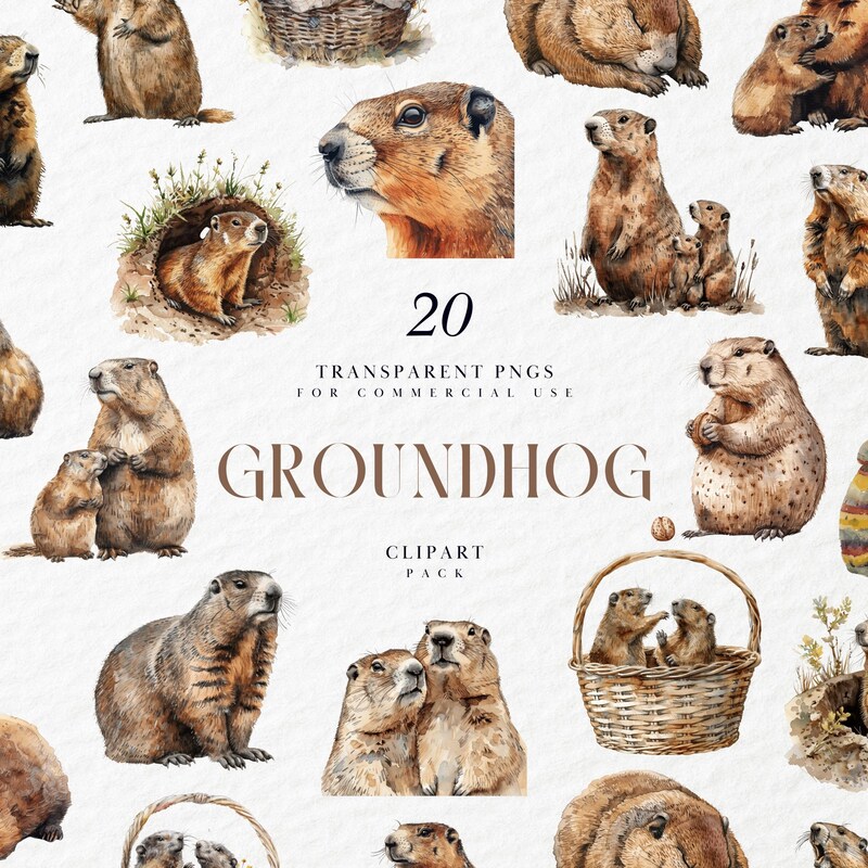 Groundhog Day Clip Art - Etsy