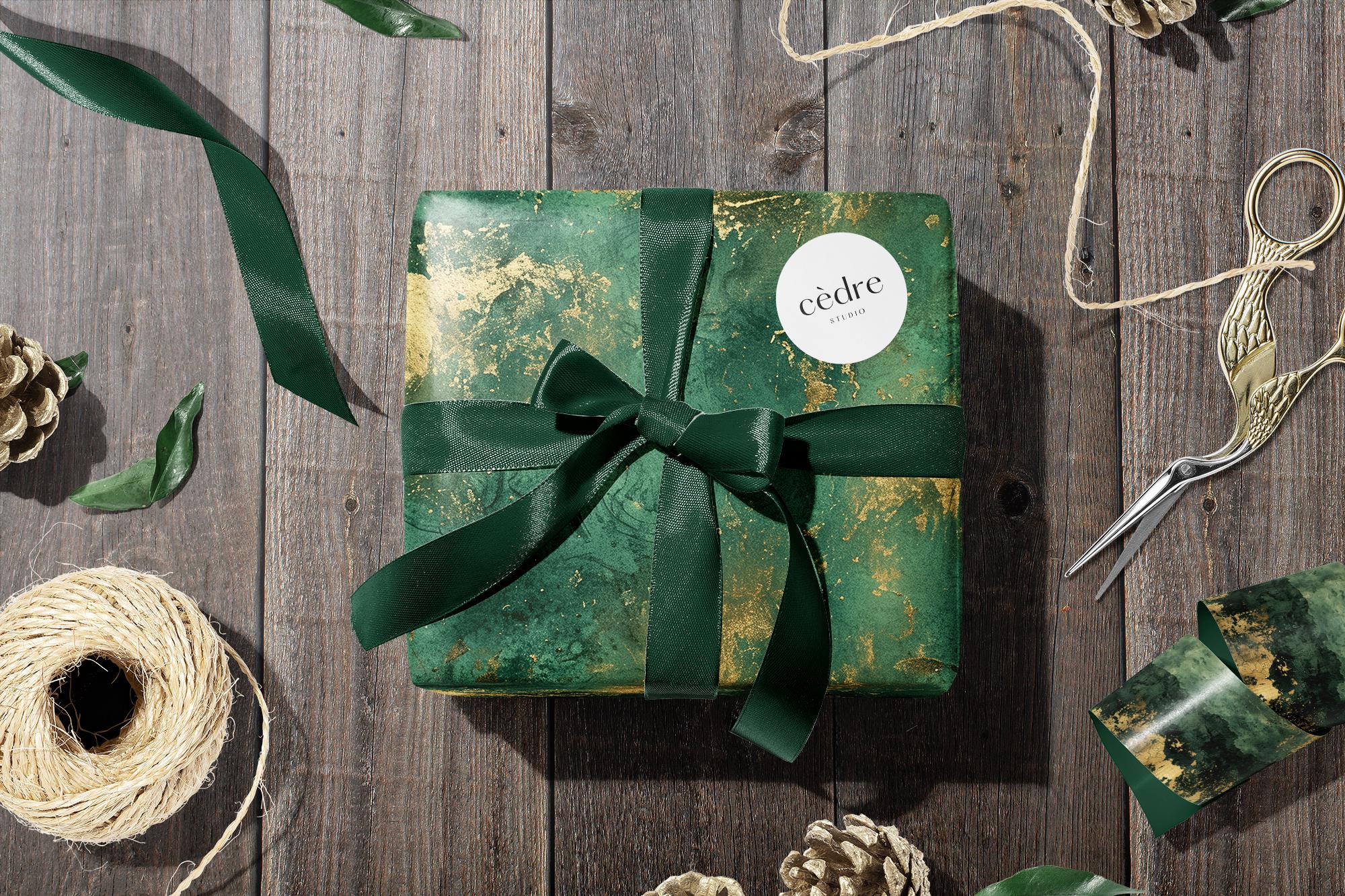 Green and Gold Digital Textures, Green and Golden Digital Papers ...