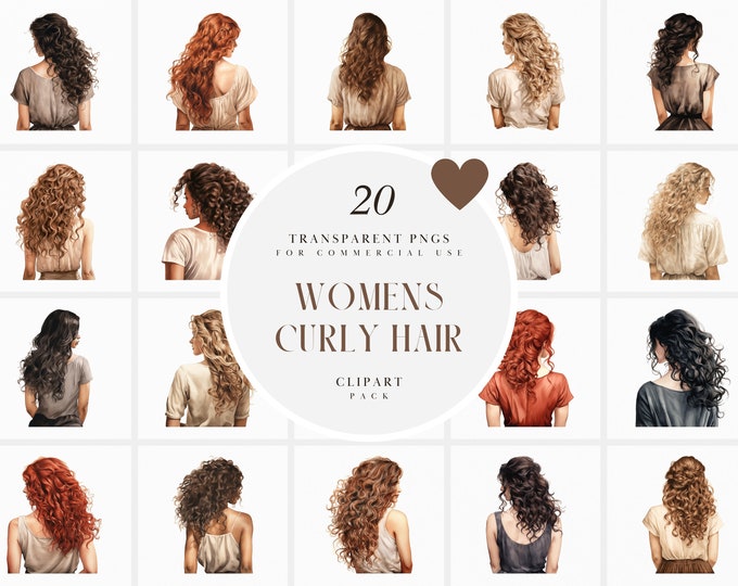 Hair Clipart, Hair Overlays, Curly Hair Png, Real Hair Overlays ...