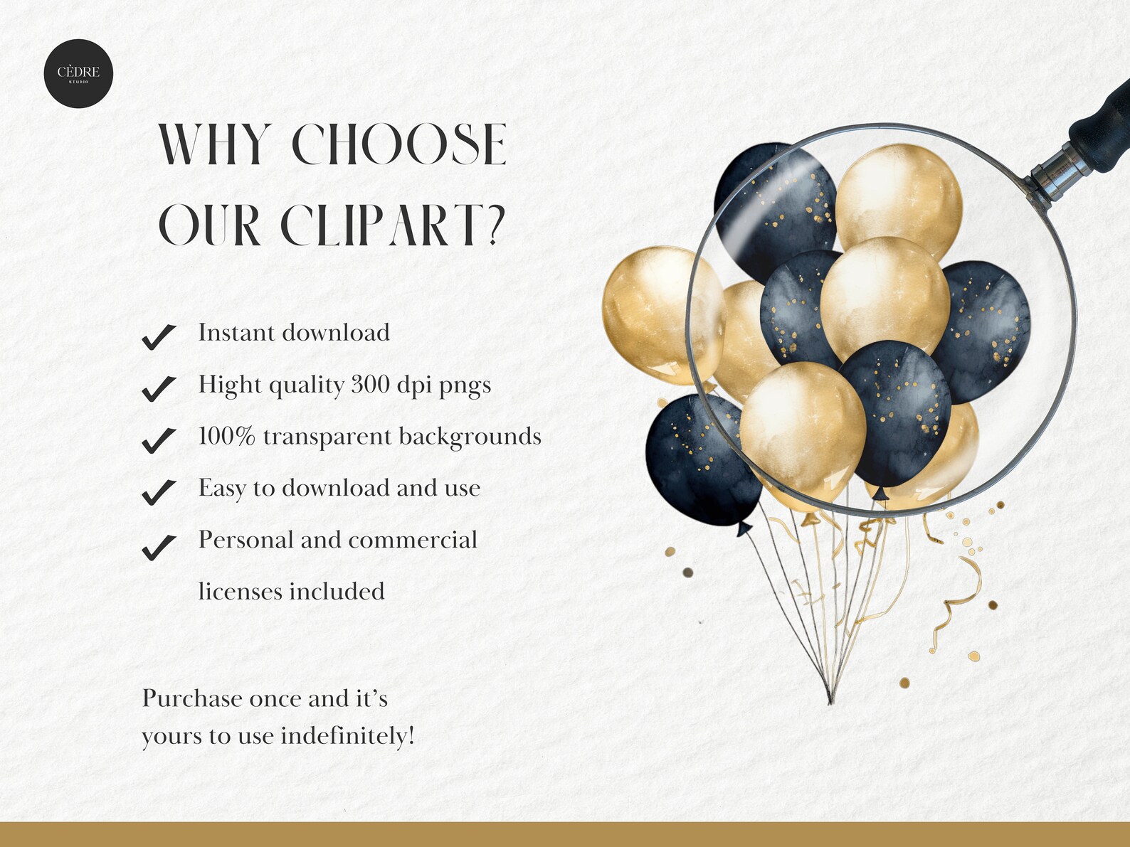 Watercolor New Years Balloons Clipart, NYE Celebratory Balloons Clipart ...