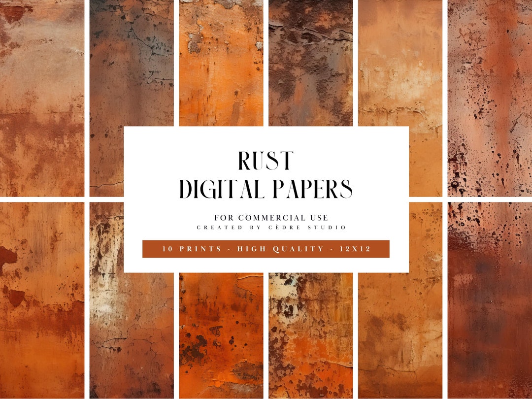 Rust Digital Papers, Grunge Rust Digital Patterns, Copper Rust Digital ...