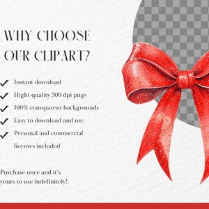 Watercolor Red Bow Clipart, Red Hair Bows Clipart, Red Ribbon Clipart ...