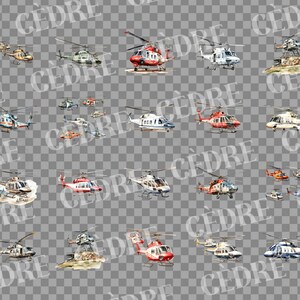 Watercolor Helicopter Clipart, Helicopters Clipart, Spinning Helicopter ...