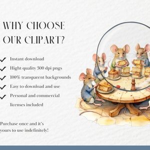 Watercolor Fairytale Mouse Clipart, Fantasy Mouse Clipart, Cute Pet ...