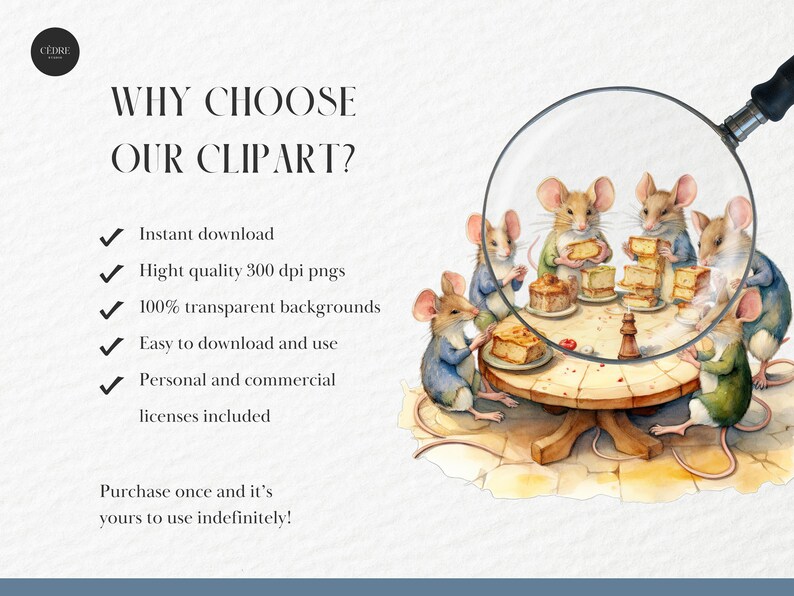 Watercolor Fairytale Mouse Clipart, Fantasy Mouse Clipart, Cute Pet ...