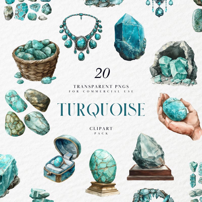 Turquoise Clipart - Etsy