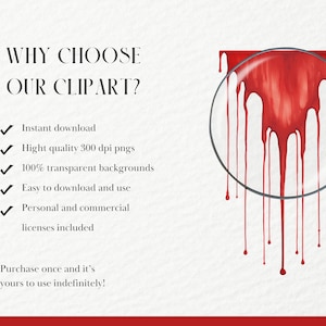 Watercolor Dripping Blood Clipart, Red Blood Drip Overlay, Blood ...