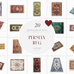 Watercolor Persian Rug Clipart, Persian Carpet Clipart, Iranian, Middle ...