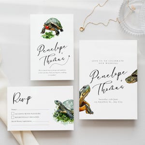 Watercolor Pond Turtle Clipart, Realistic Reptile Turtles, Domestic ...