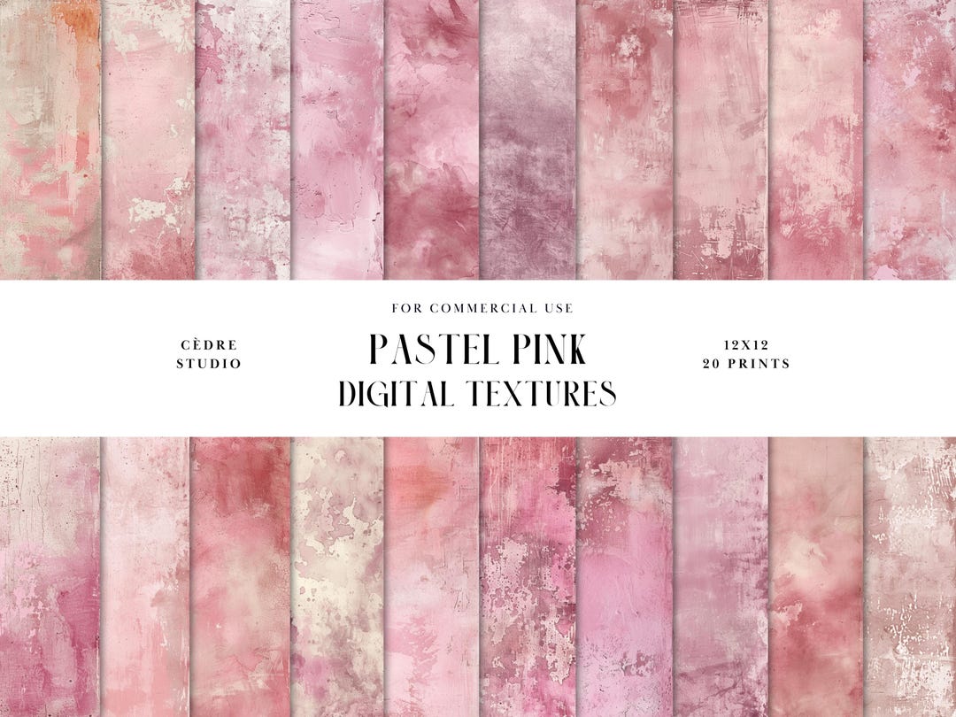Pastel Pink Digital Textures, Watercolor Paper Digital Papers, Digital ...