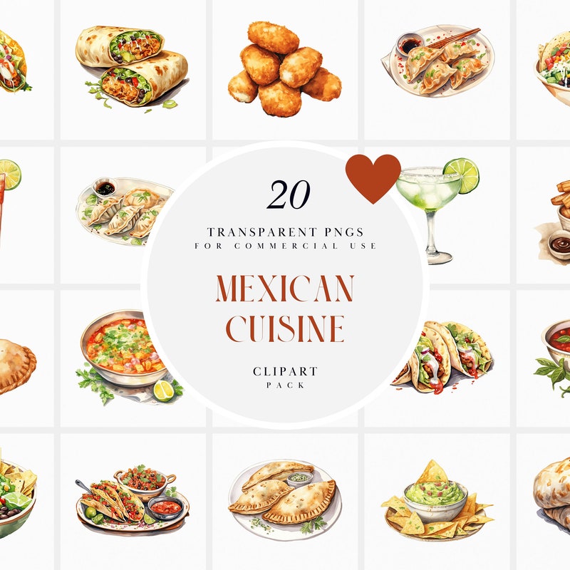 Mexican Food Clipart - Etsy