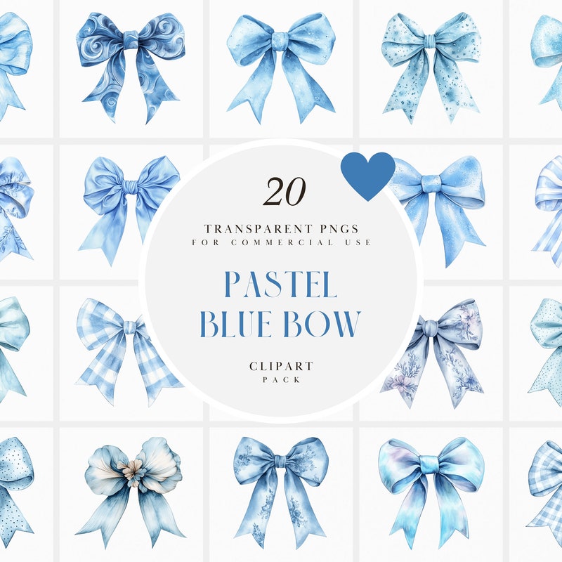 Blue Bows - Etsy