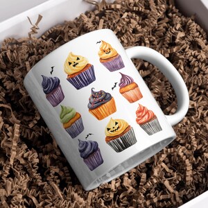 Watercolor Halloween Cupcakes Clipart, Halloween Cupcake Clipart, Trick ...