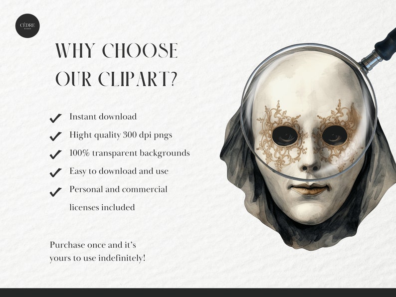 Watercolor Scary Mask Clipart, Spooky Masks Clipart, Halloween Mask ...