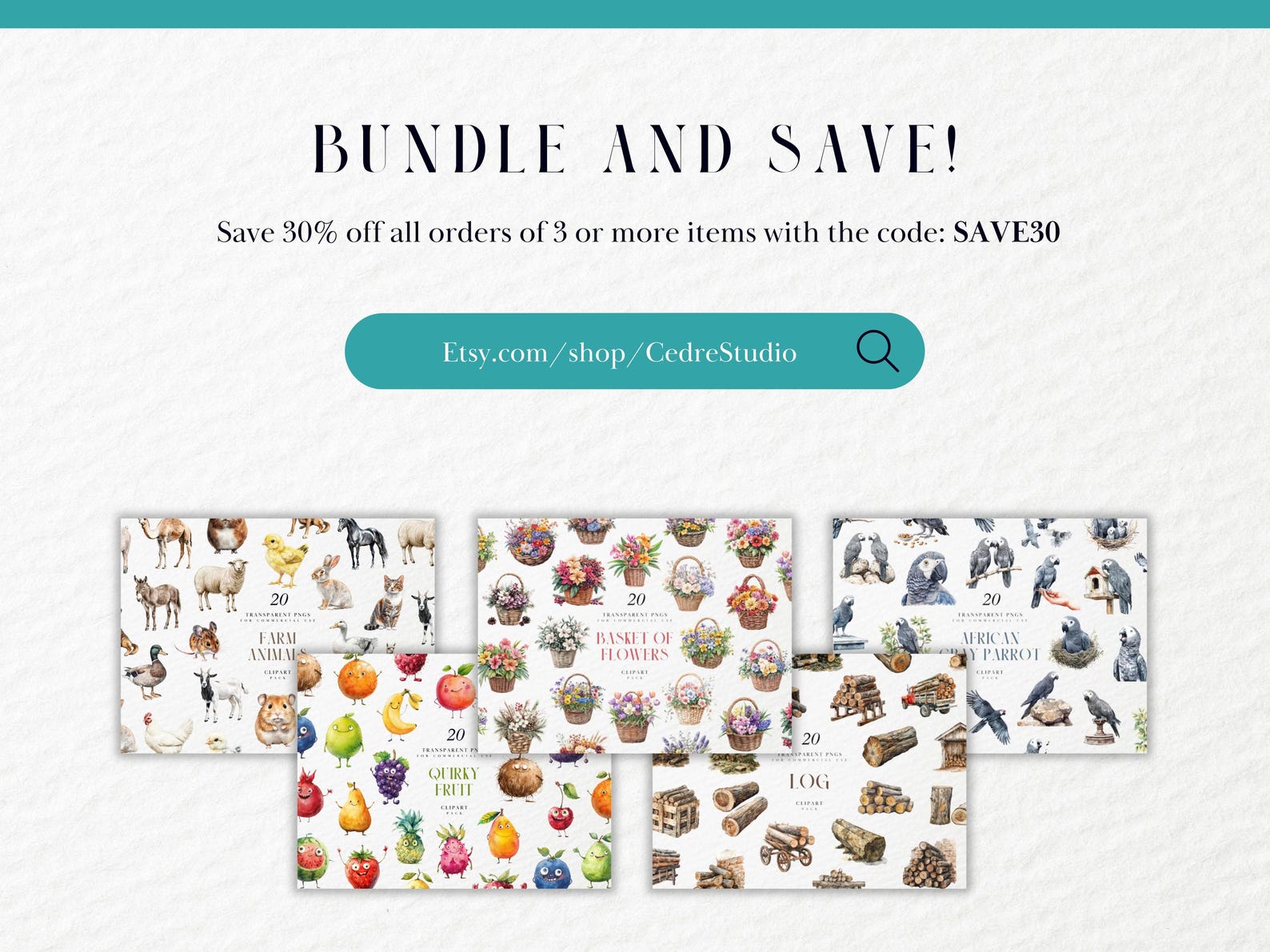 Watercolor Teal Sweets Clipart, Pastel Dessert Icons, Candy Treats for ...