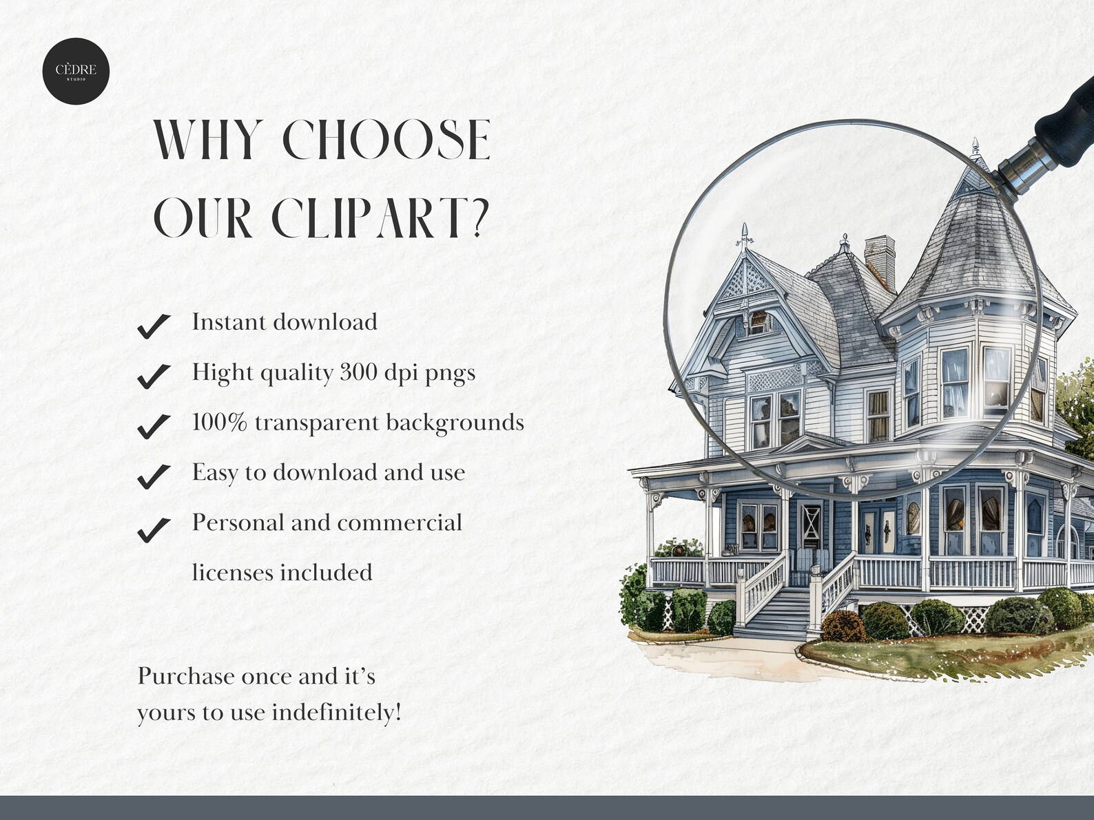 Watercolor Wrap Around Porch Clipart, Classic Southern American House ...