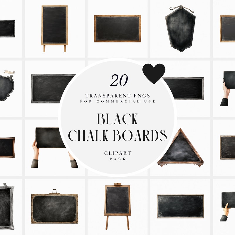 Chalkboard Clipart - Etsy