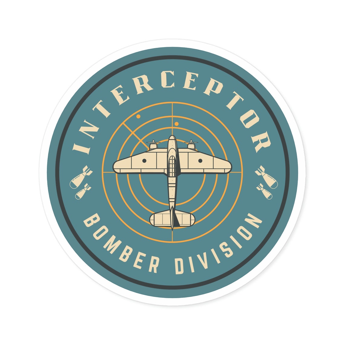 Interceptor Bomber Division Round Stickers, Indooroutdoor - Etsy