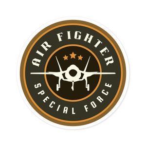 Air Fighter Special Force Round Stickers, Indooroutdoor - Etsy