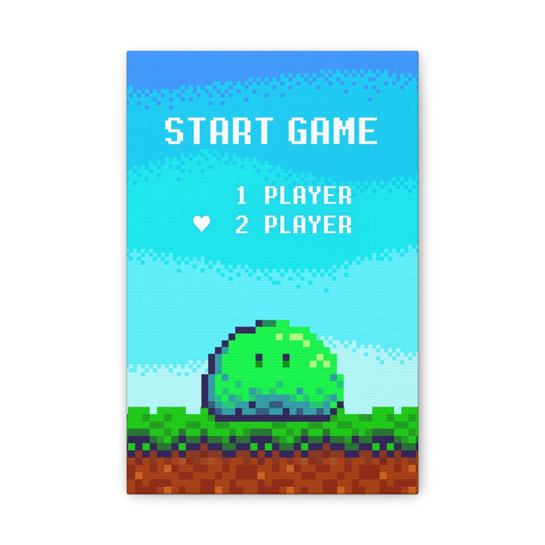 8bit Pixel Art, 8bit Game Classic Canvas, Video Game Wall Art, Teen Boy ...