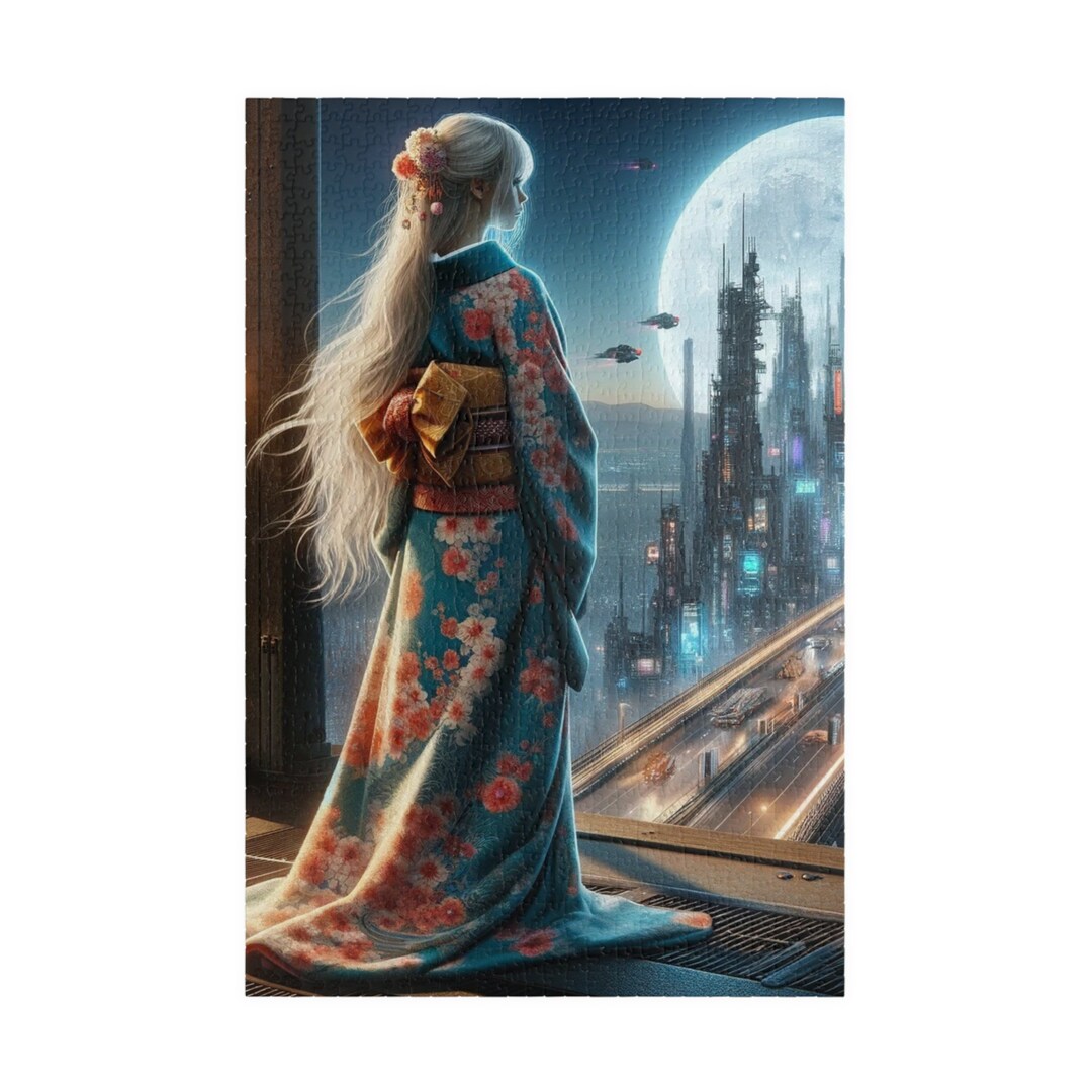 Futuristic Japanese City Skyline Puzzle 110, 252, 520, 1014-piece - Etsy